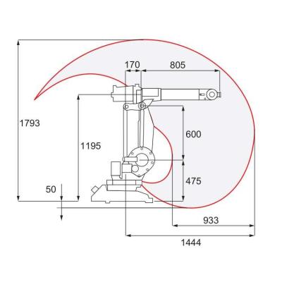 China 6 Achsen Roboterarm ABB IRB 1410 mit CNGBS-Waffenreinigungsstation für Schweißroboterautomation zu verkaufen