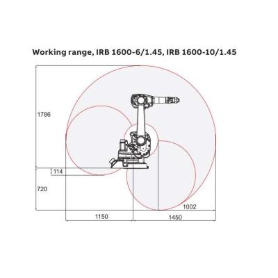 China ABB Braço Robótico 6 Eixo IRB 1600-10/1.45 Com CNGBS Robot Gripper Para Robot de Manuseio Automático à venda