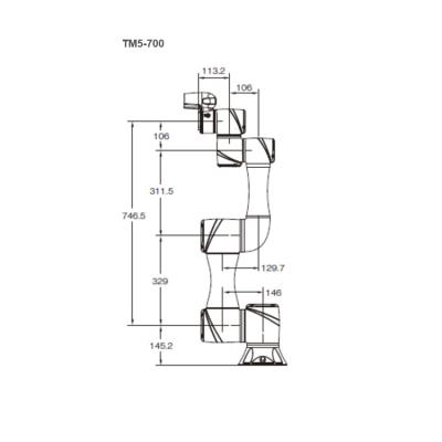 China TM5-700 Cobot With 700MM Reach And 6KG Payload Manipulator For Mini Robot Collaborative Robot for sale