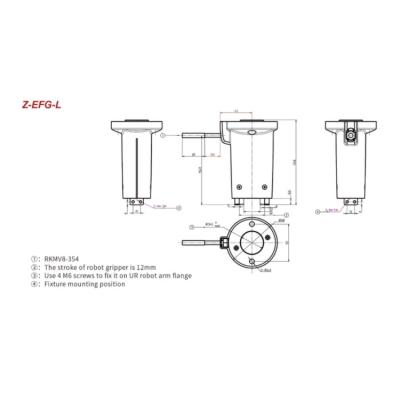 Cina 6 Assi Robot Arm Hitbot Z-EFG-L Gripper automatico come robot collaborativo in vendita