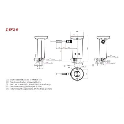 China Mechanical Arm 6 Axis Hitbot Z-EFG-R Claw Clamp For Pick Up As Cobot for sale