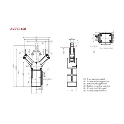 Cina 6 assi braccio robotico con pinza Hitbot Z-EFG-100 per robot collaborativo in vendita