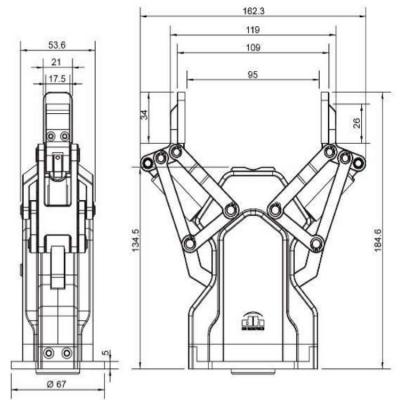 Cina Roboter Gripper AG-95 Combinato con UR Robotic Arm 6 Axis Come Robot Collaborativo in vendita