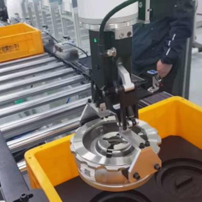 China Three Finger Servo Electric Gripper CGC-80 With CNGBS 6 Axis Robot Arm For Automated Cobot Handling for sale