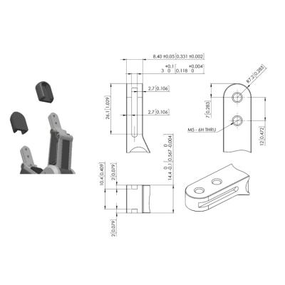 Cina Apparecchiatura di presa a due dita a grande tratto utilizzata con robot collaborativo UR 5E per parti di apparecchiature di movimentazione dei materiali in vendita