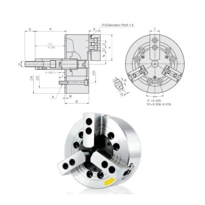China Machine irregular Long Special workpieces Chuck AutoStrong 2 3 4 Jaw Wedge Type Non Through-hole Power Chuck for sale