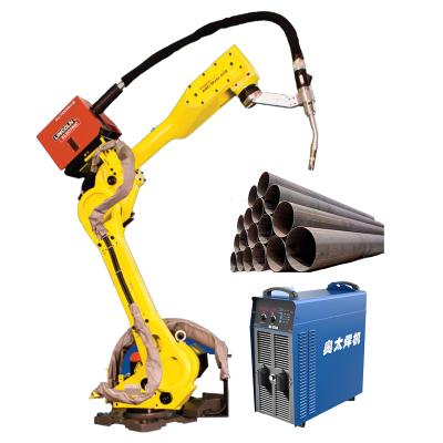 Cina FANUC R-0iB 6 Assi Saldatura ad arco industriale Armamento robotico Saldatura di tubi in acciaio Impianto siderurgico automobilistico con saldatrice in vendita