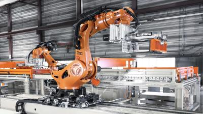 China Automatische KR 20 R1820-2 E Industriële Robotarm Geen Onderricht Vereist Handling Pluk Robot Werkstation Met Grijper Geleiderail Te koop