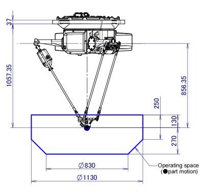 China High Speed FANUC M-2iA/3SL Picking Packing Handling 4 Axis Delta Robot Arm for Electronics Assembly for sale