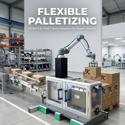 China LINAK ELEVATE Lifting Column with UR Cobot for Industrial Automation - Up to 100 mm/s Speed, 1,000 N Payload, 400-1,100 mm Stroke for sale