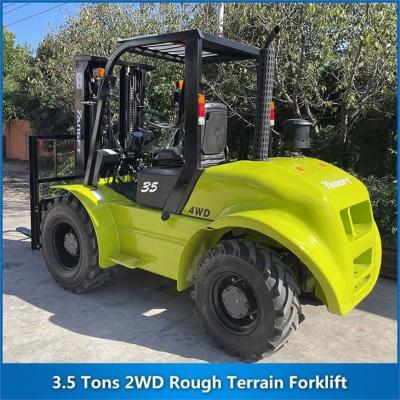 China FD35-S 3.5 Tons 2WD Rough Terrain Forklift 3500KG for sale