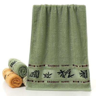 Китай Логотип на заказ Мягкое и поглощающее Jacquard Бамбуковое полотенце из волокна для бытовой очистки продается
