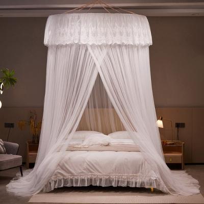 Cina 300tc Conteggio dei fili Bella rete da zanzara a cupola di pizzo per set di biancheria da letto personalizzati Disegni in vendita