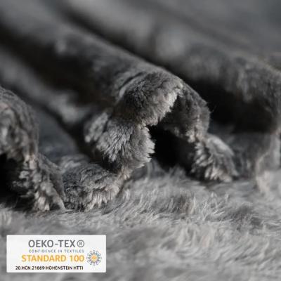 Cina Popolare Super Soft Solid Color 100 Polyester Striped Throw Blanket per il design moderno in vendita