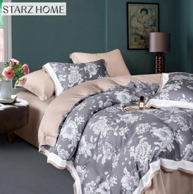 Cina Set di lenzuola di cotone stampato al 100% Comodino massello Set di biancheria da letto Copertura da letto per il comfort domestico in vendita