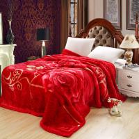 China Customized Pattern Luxury 100% Polyester Raschel Mink Blanket with Microfiber Fabric for sale
