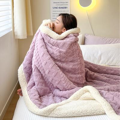 Cina Copertura di colore massiccio super morbido spessore di flanello Sherpa copertura di velluto per il vostro cliente in vendita