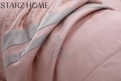 Cina 60s Conteggio di tessuti 100% cotone 4pcs biancheria da letto Set letto Set con copertura da letto comodino in vendita