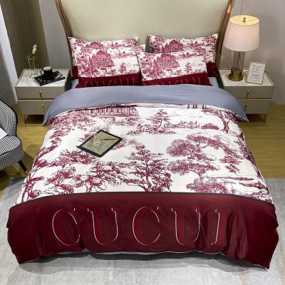 China 100% polyester kussenschuur dekbed set luxe beddengoed set voor volwassenen thuis beddek Te koop