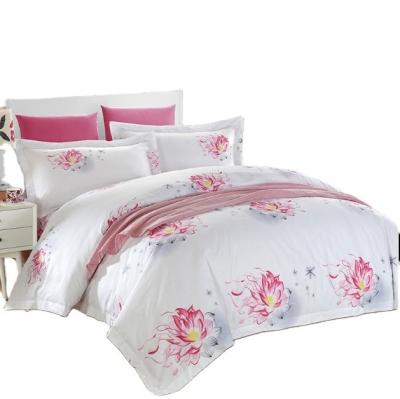 Cina Set di biancheria da letto di cotone stampata in stile etnico cinese da 300 tc per hotel popolare in vendita