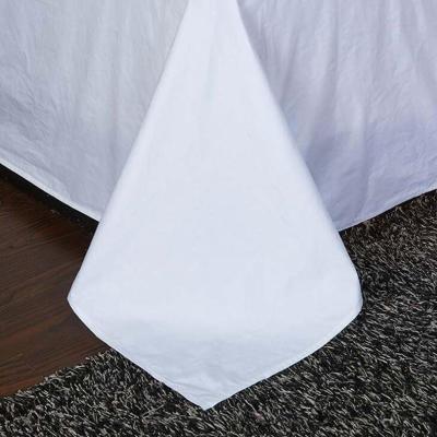 Cina 80 Stoffe Count Cotton Set di lenzuola da letto per hotel per lenzuola personalizzate in bianco in vendita