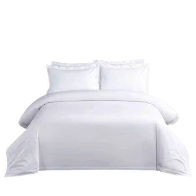 Cina 80 Stoffe Count Cotton Set di lenzuola da letto per hotel per lenzuola personalizzate in bianco in vendita