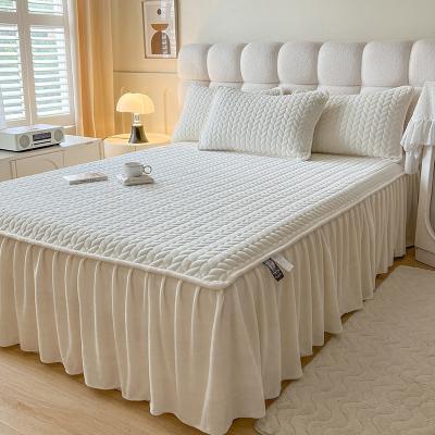 Cina Letto singolo copriletto di velluto di corallo con imbottitura di pizzo Camicia di cotone antistatico in vendita