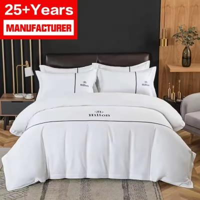 Cina 100% di cotone massello piatto piatto per l'hotel set di copertura di coperta personalizzato hotel set di biancheria da letto in vendita