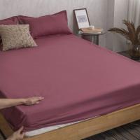 China Washable Solid Pattern Type Polyester Fiber Fitted Sheet for Simple Style Bedspread for sale