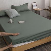 China Washable Solid Pattern Type Polyester Fiber Fitted Sheet for Simple Style Bedspread for sale