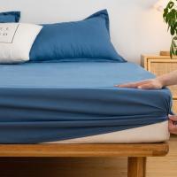 China Washable Solid Pattern Type Polyester Fiber Fitted Sheet for Simple Style Bedspread for sale
