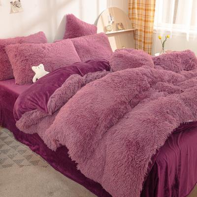 Cina Coperta per coperte di piumaggio di pelliccia personalizzata, set di biancheria da letto invernale morbida senza riempimento in vendita