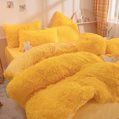 Cina Coperta per coperte di piumaggio di pelliccia personalizzata, set di biancheria da letto invernale morbida senza riempimento in vendita