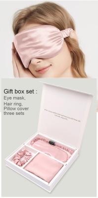 China Silk Charmeuse Box kussenset en satine oogmasker voor het hele seizoen Te koop