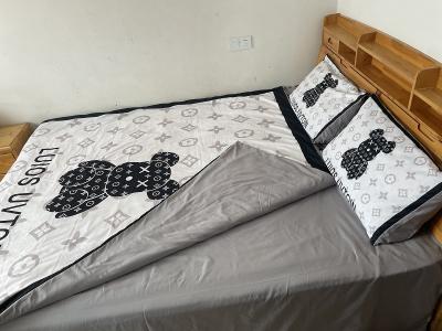 Cina Moderno stile cartoni animati testa di orso bianco design set di biancheria da letto con 100% materiale poliestere in vendita