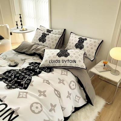 Cina Moderno stile cartoni animati testa di orso bianco design set di biancheria da letto con 100% materiale poliestere in vendita