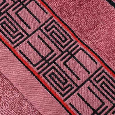 Cina Set regalo di asciugamani da doccia con disegno a righe e asciugamani scuri 100% cotone in vendita