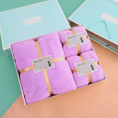 Cina Soft and Absorbent Home Hotel Spa Bagno Set asciugamano regalo in fleece di corallo spessa microfibra in vendita