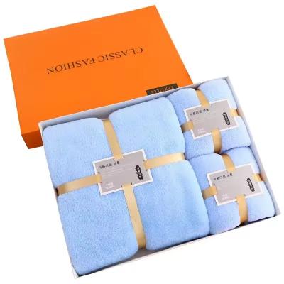 Cina Soft and Absorbent Home Hotel Spa Bagno Set asciugamano regalo in fleece di corallo spessa microfibra in vendita