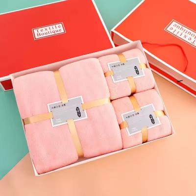 Cina Soft and Absorbent Home Hotel Spa Bagno Set asciugamano regalo in fleece di corallo spessa microfibra in vendita