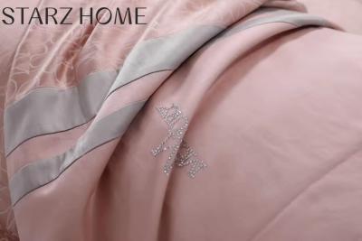 Cina 60 s Conteggio tessuto cotone 4pcs biancheria da letto Set letto Set con copertura da letto comodino in vendita