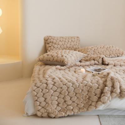 Cina Copertura calda spessita Copertura di pelliccia albacore Copertura di pelliccia fine morbido di peluche per tutte le stagioni 1,3 kg in vendita