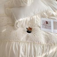 China 4PCS Fluffy Duvet Quilt Bedding Set Solid Pattern Luxury Bed Sheet Set Comforter Bedding for sale