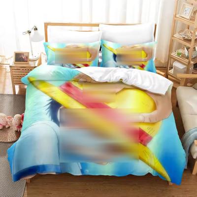 Cina Anti-polvere acari 3D stampato Monkey D. Luffy serie pianta stampa digitale Letto biancheria da letto Set in vendita