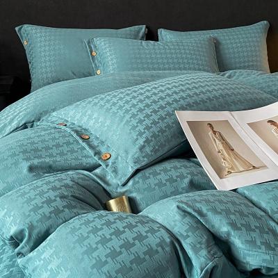 Cina Aggiungi un tocco di lusso alla tua camera da letto con questo set di biancheria da letto in satin jacquard. in vendita