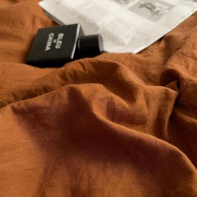 Cina Set di coperture da 4 pezzi di cotone lavato a colori solidi per adulti e bambini in vendita