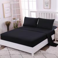 China Super King Size Solid Microfiber Bedding Sheets Set with Woven Fabric and OEM Service for sale