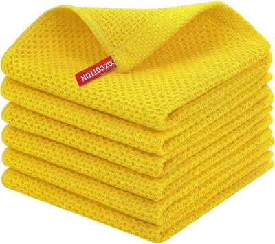 Cina Puro cotone Honeycomb Cucina Squadrato Towel Set con gancio Diretto Colore Solid in vendita