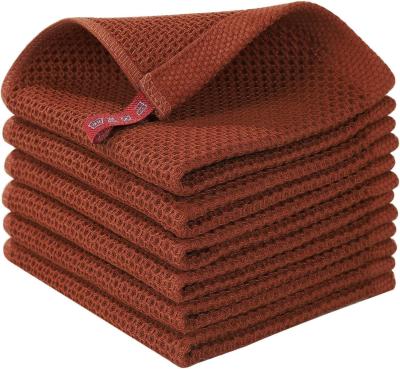 Cina Puro cotone Honeycomb Cucina Squadrato Towel Set con gancio Diretto Colore Solid in vendita