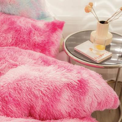 Cina Densità di tessuto 173 * 118 Set di biancheria da letto in velluto da 4 pezzi di visone cristallino latte coniglio in vendita